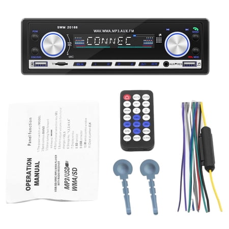 Car Stereo Bluetooth MP3 Receiver Universal Microphone Input Auxiliary ...