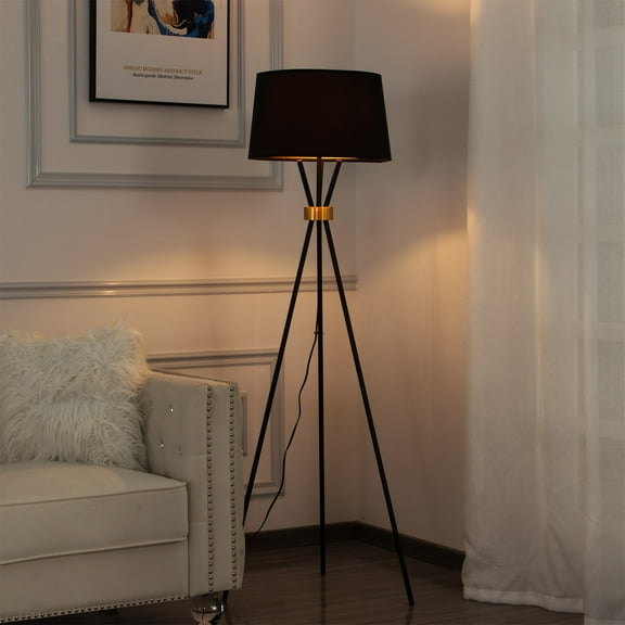 DingLiLighting Adjustable Gooseneck 5-Light LED Tree Floor Lamp, Silver ...