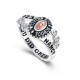 Bhavani Gems CLASS RING Custom Women's Class Ring Sterling Silver for ...