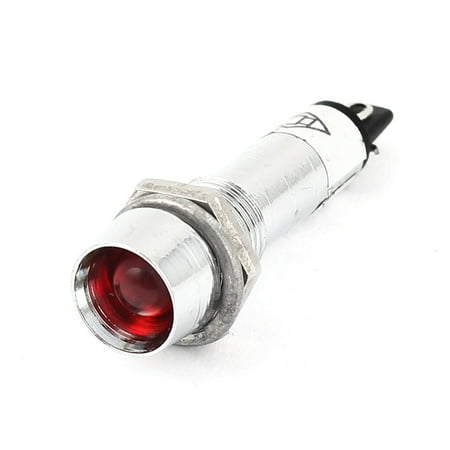 DC 12V Metal Shell Red Signal LED Pilot Lamp Mini Indicator Light ...