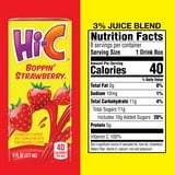 Hi-C 100% Vitamin C Boppin Strawberry Fruit Juice, 6 fl oz, 8 Juice ...
