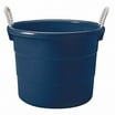 Homz® Large Round Utility 18 Gallon Plastic Rope-Handled Storage Tub ...