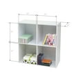 Pilaster Designs Darrin 4 Cube Shelves Bookcase Storage Organizer ...