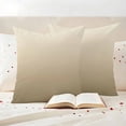 Brown Beige Outdoor Pillow Covers 24"x24" Set of 2, Waterproof Throw ...