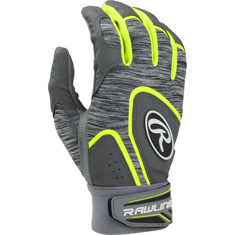 Rawlings 5150 Adult Batting Gloves, Small, Gray/Optic Yellow - Walmart ...