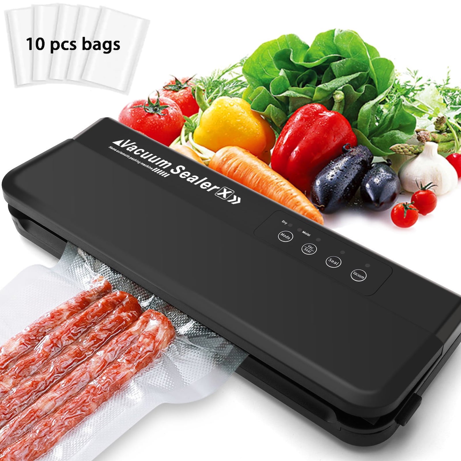 FAMKIT Pro Vacuum Sealer, Dry/Moist Food Sealing System with Bags ...