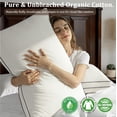 and Down Fiber Firm Bed Pillows Set of 2, 3-Chamber Design with 2 ...