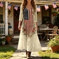 Telankuip 4th of July Dresses for Women V-Neck 3/4 Sleeves 250th ...