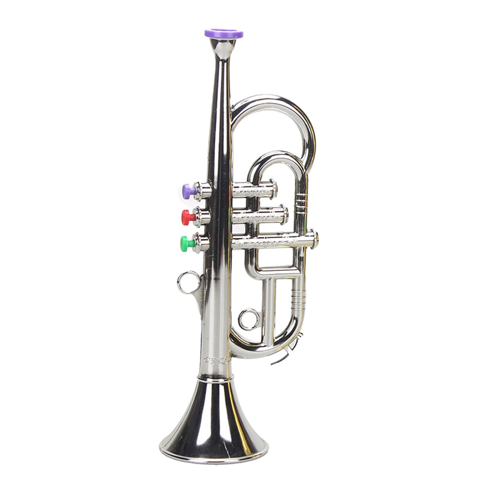 Musical Props Play Simulation colorful keys Trumpet Instrument 3 Tones ...