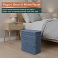 3 Gallon Paper Rope Bathroom Trash Can,Small Wicker Trash Cans with Lid ...