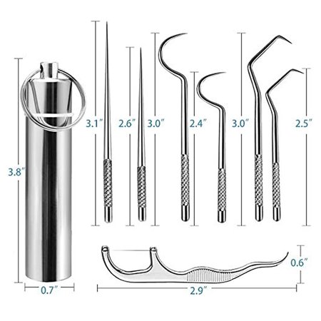 Toothpick Kit Stainless Steel Fruit Fork Outdoor Camping Travel Metal ...