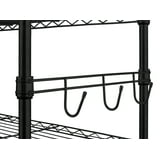HSS Side Bar with 3 Hooks 14" Wide Fits 7/8” Pole Diameter Black 2-Pack ...