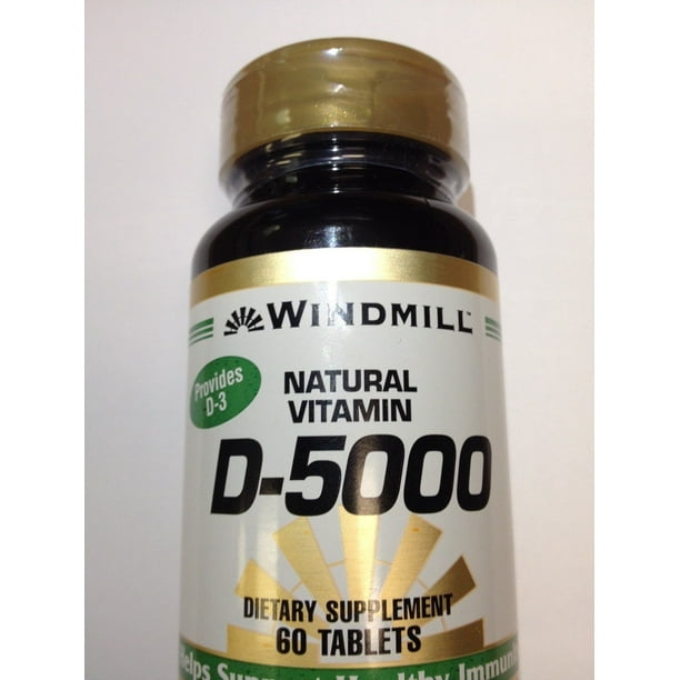 Suplemento Windmill VIT D 5000IU con 60 comprimidos | Bodega Aurrera en línea