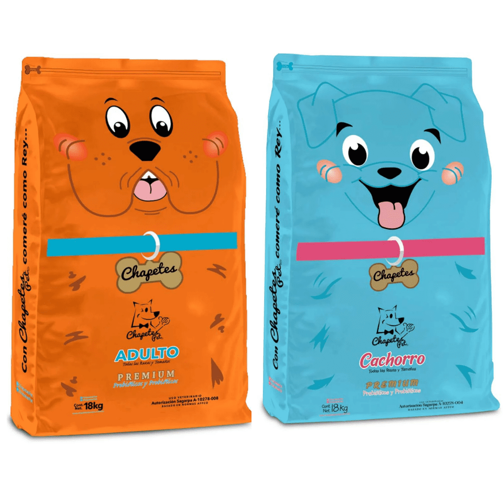 Pack de Croquetas para perro Chapetes Premium Aduto y Cachorro 36Kg ...