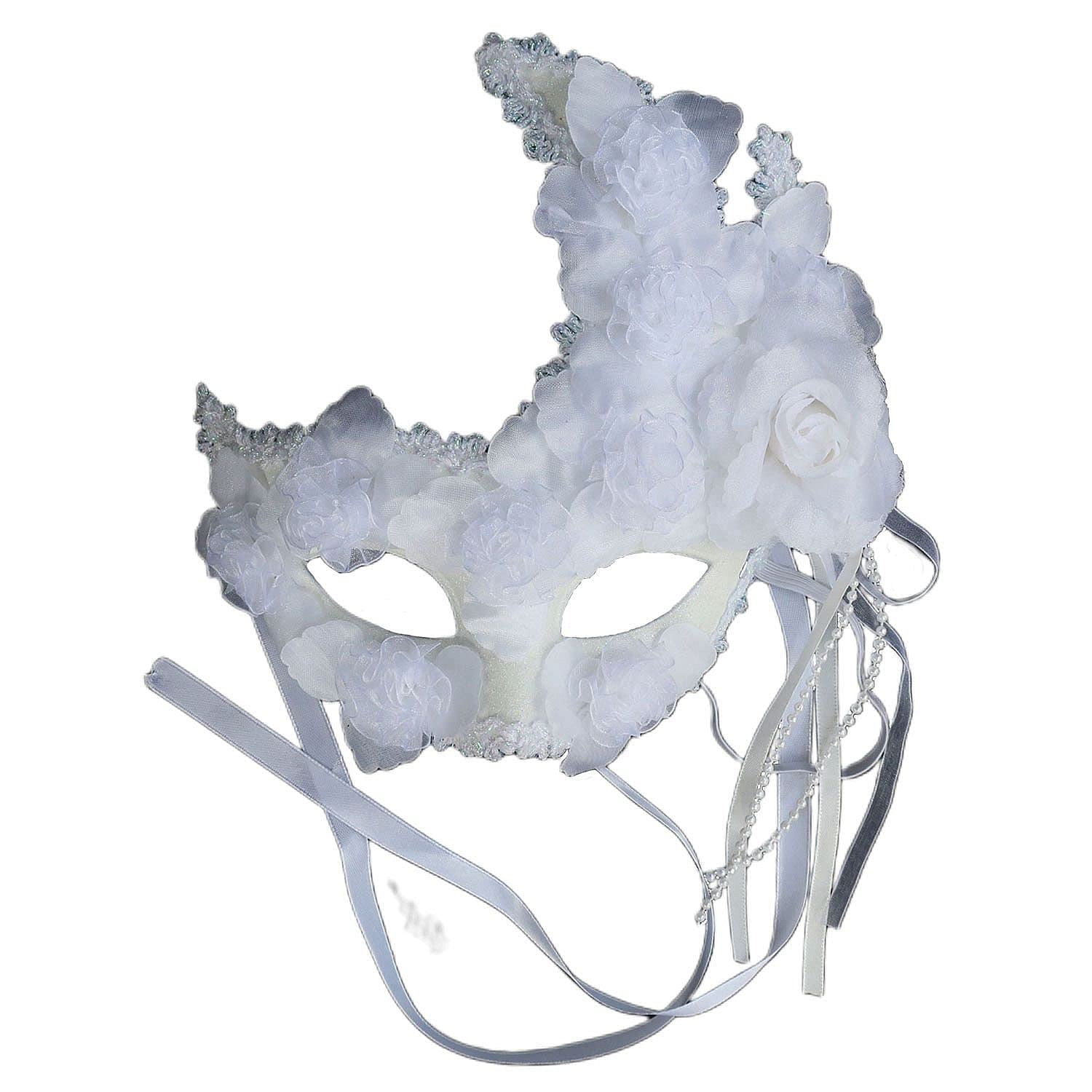 Flower Venetian Masquerade Half Face Lace Women Eye Mask for Costume ...