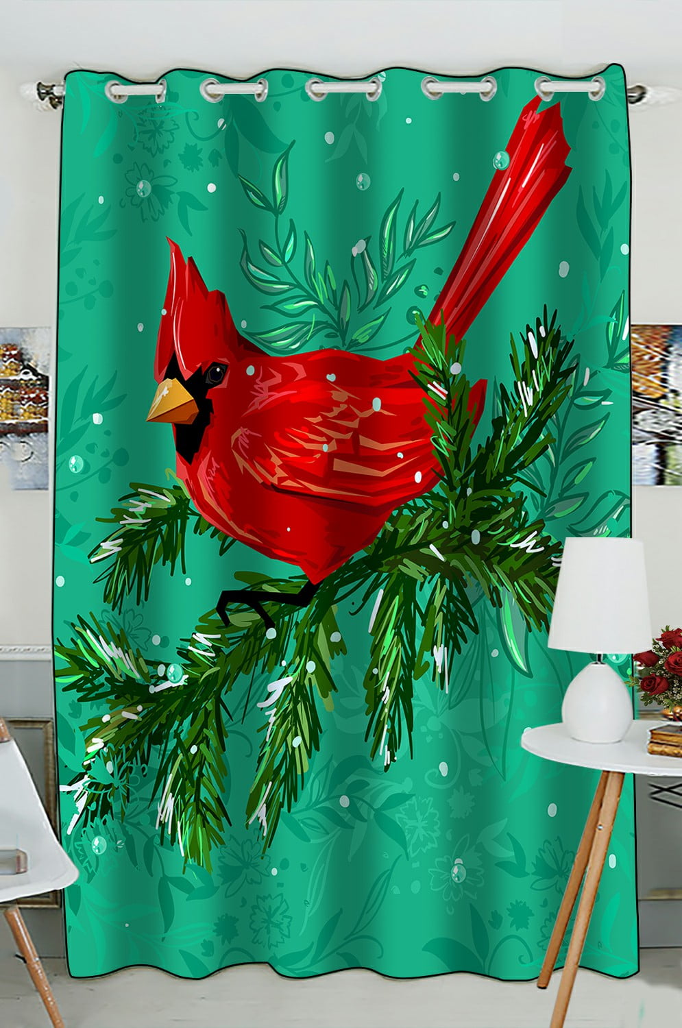 ECZJNT Northern Red Cardinal Bird Wildlife Winter Blackout Window ...