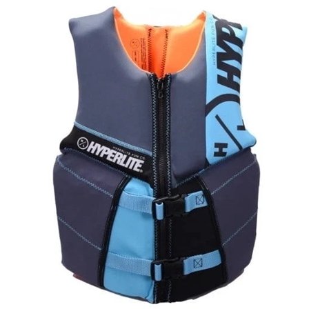 Hyperlite Toddler/Kids Indy Life Jacket Vest with Head Rest, Blue and ...
