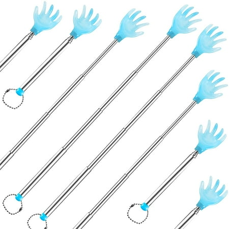 8 Pieces Finger Telescoping Back Scratcher Extendable Telescope Back ...