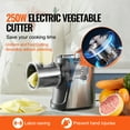 KFFKFF 250W Electric Cheese Grater, 5-in-1 Vegetable Slicer, Food Prep ...
