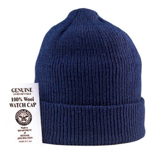 Genuine Wool Watch Cap,Navy Blue - Walmart.com