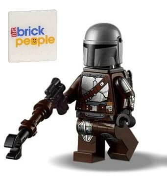 Minifigura LEGO Star Wars Mando con armadura Beskar plateada de 5 cm de ...