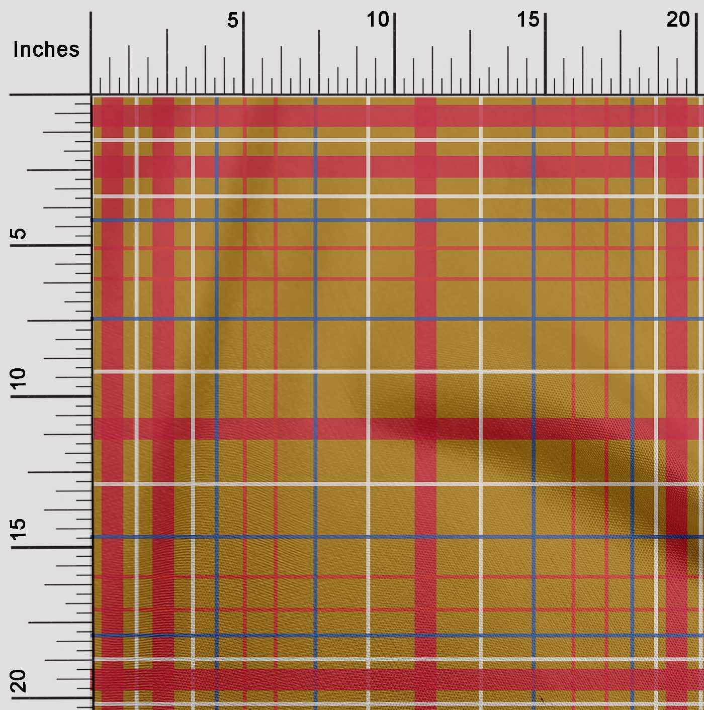 oneOone Cotton Silk Fabric Madras Check Print Fabric By The Yard 42 ...