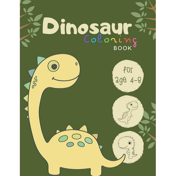 Dinosaurs Coloring book with realistic designs: With dinosaur facts ...