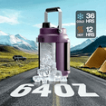 64 oz Insulated Stainless Steel Water Jug with Straw Spout Lid, Dual ...