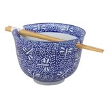 Ming Style Tombo Dragonfly Ramen Noodles 5"D Soup Rice Bowl With ...