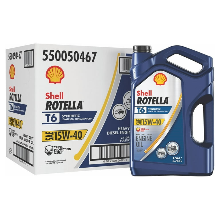 Shell Rotella® T6 15W-40 Full Synthetic Motor Oil Shell