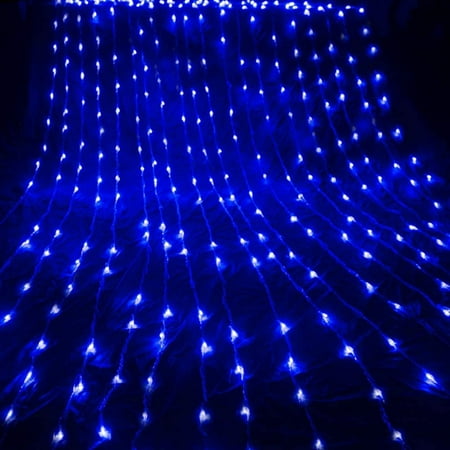 SHTUUYINGG 3x3m Water Flow Effect Curtain Rain Garland LED Waterfall ...