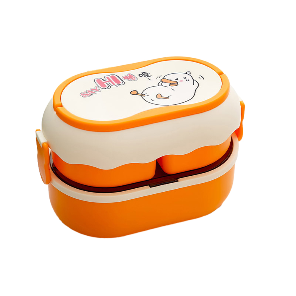CSCHome Bento Lunch Box Cartoon Pattern Double Layer Bento Box ...