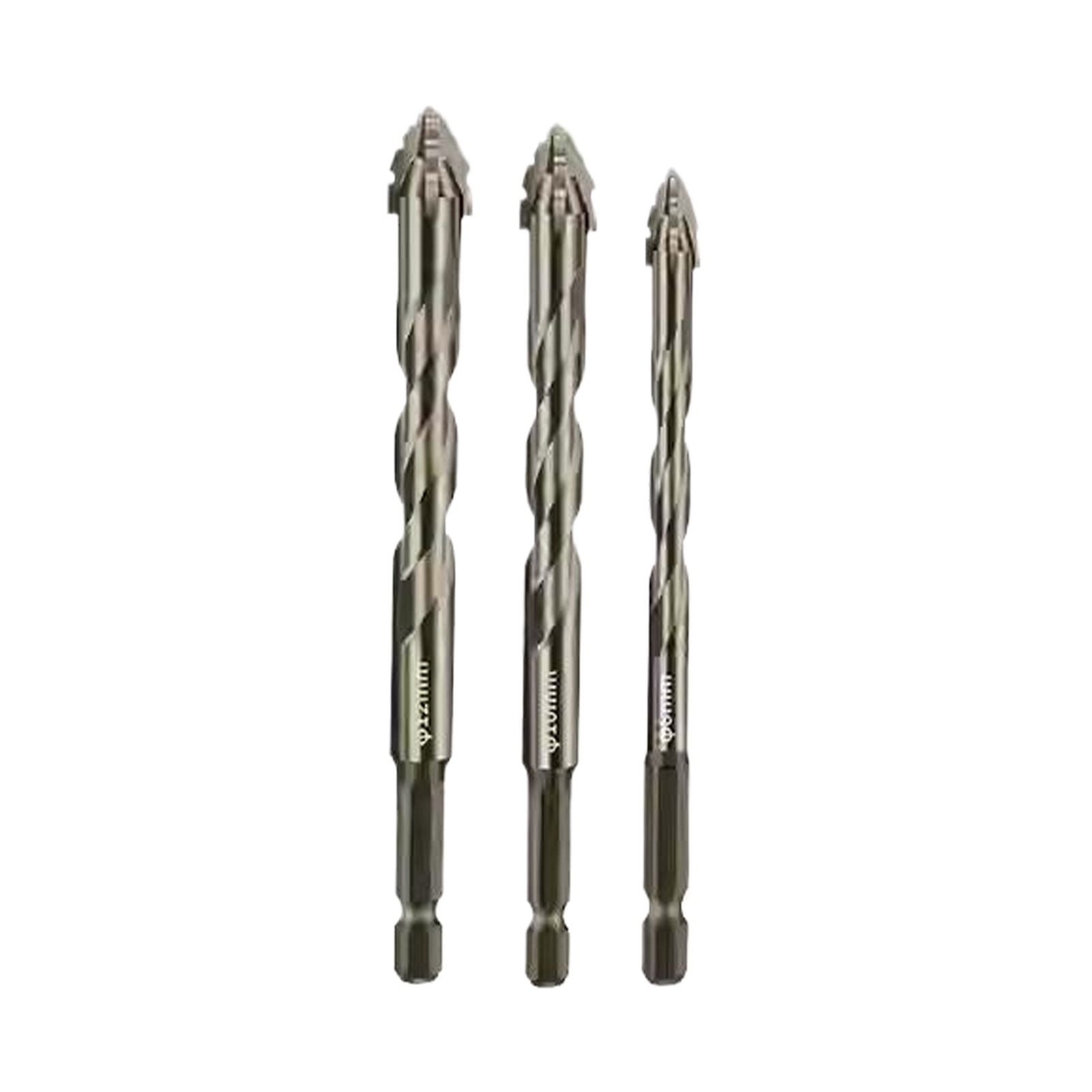 Decodeary 3pcs/set Precision Four-Edged Serrated Eccentric Drill Bit ...