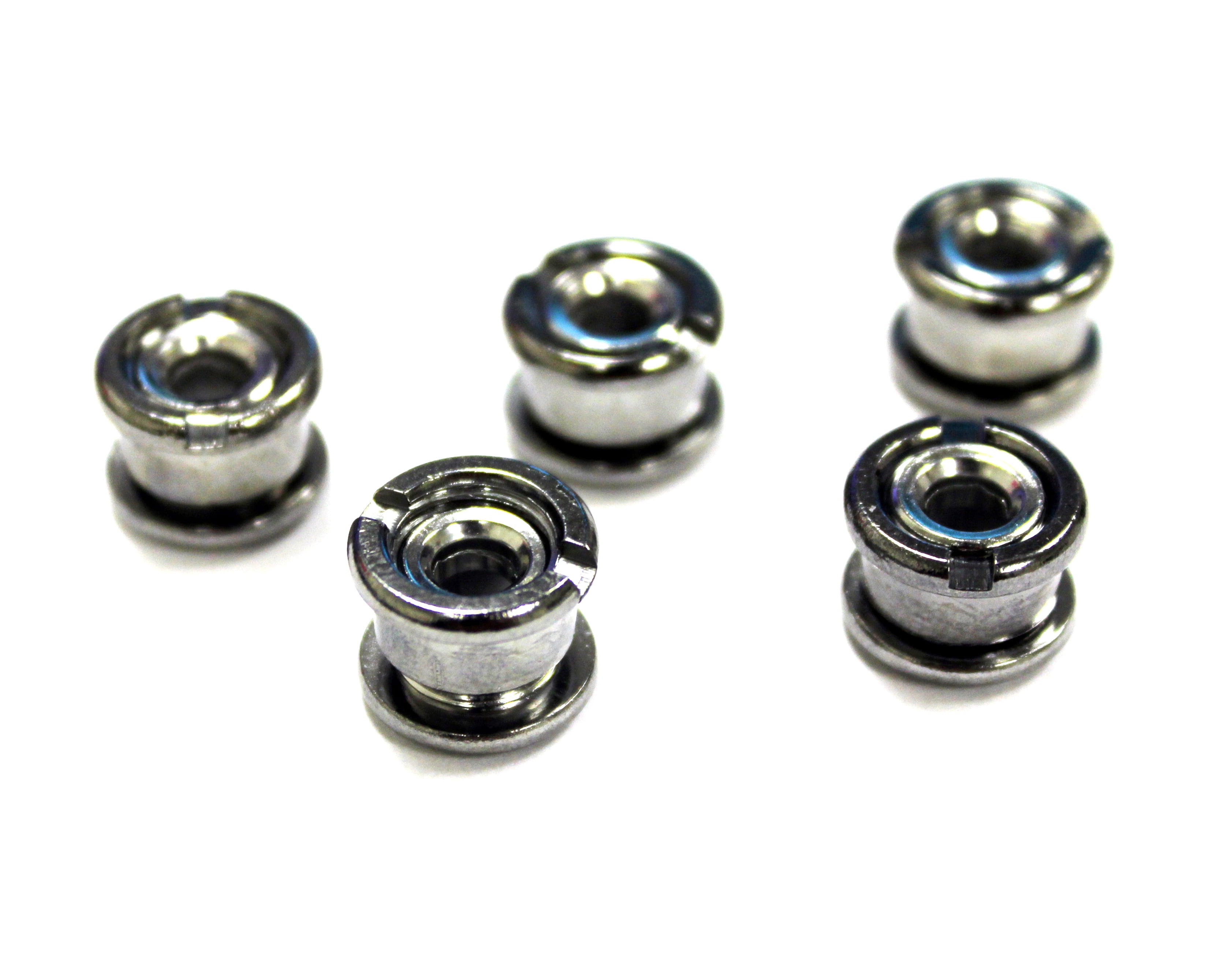 The Flying Wheels Single Bicycle Chainring Bolts - Titanium Silver ...
