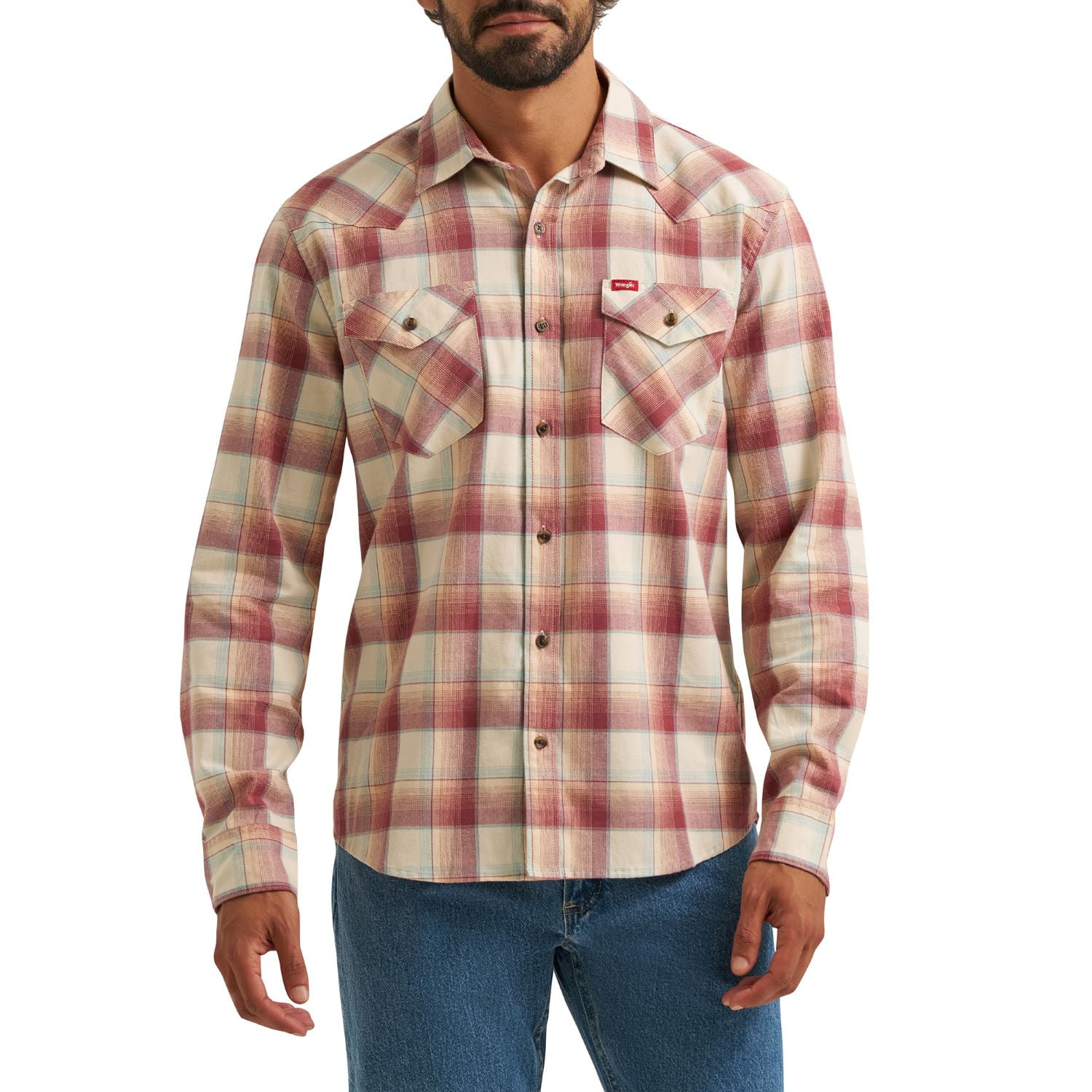Click here for Wrangler Mens Long Sleeve Plaid Shirt prices