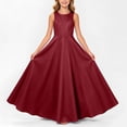 snilers Junior Bridesmaid Dresses Satin Flower Girl Dress for Wedding ...