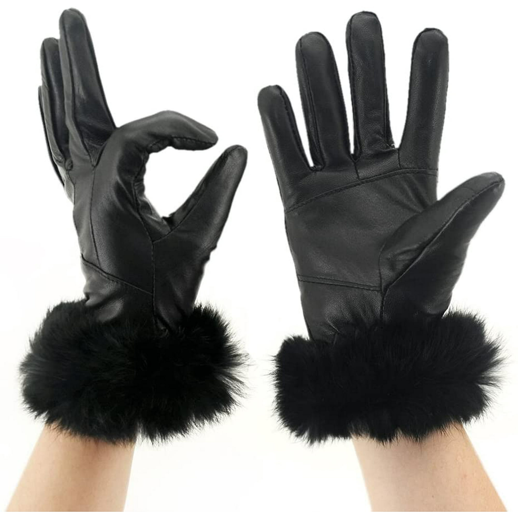 Click here for Geecy Lambskin Women Warm Gloves Waterproof Winter... prices