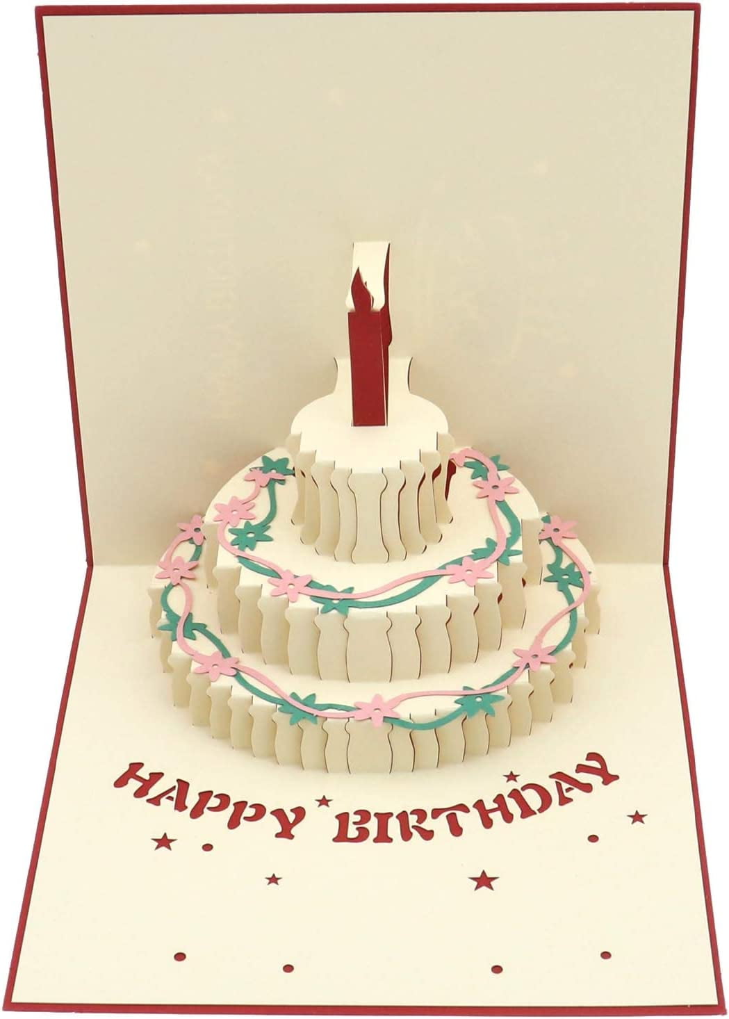 Tarjeta emergente de pastel de cumpleaños 3D regalo de FELIZ cumpleaños ...
