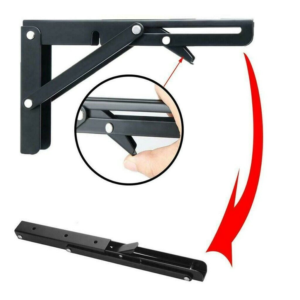 Buy 2 x Steel Campervan RV Shelf Support Bracket Foldable Shelf Bracket ...