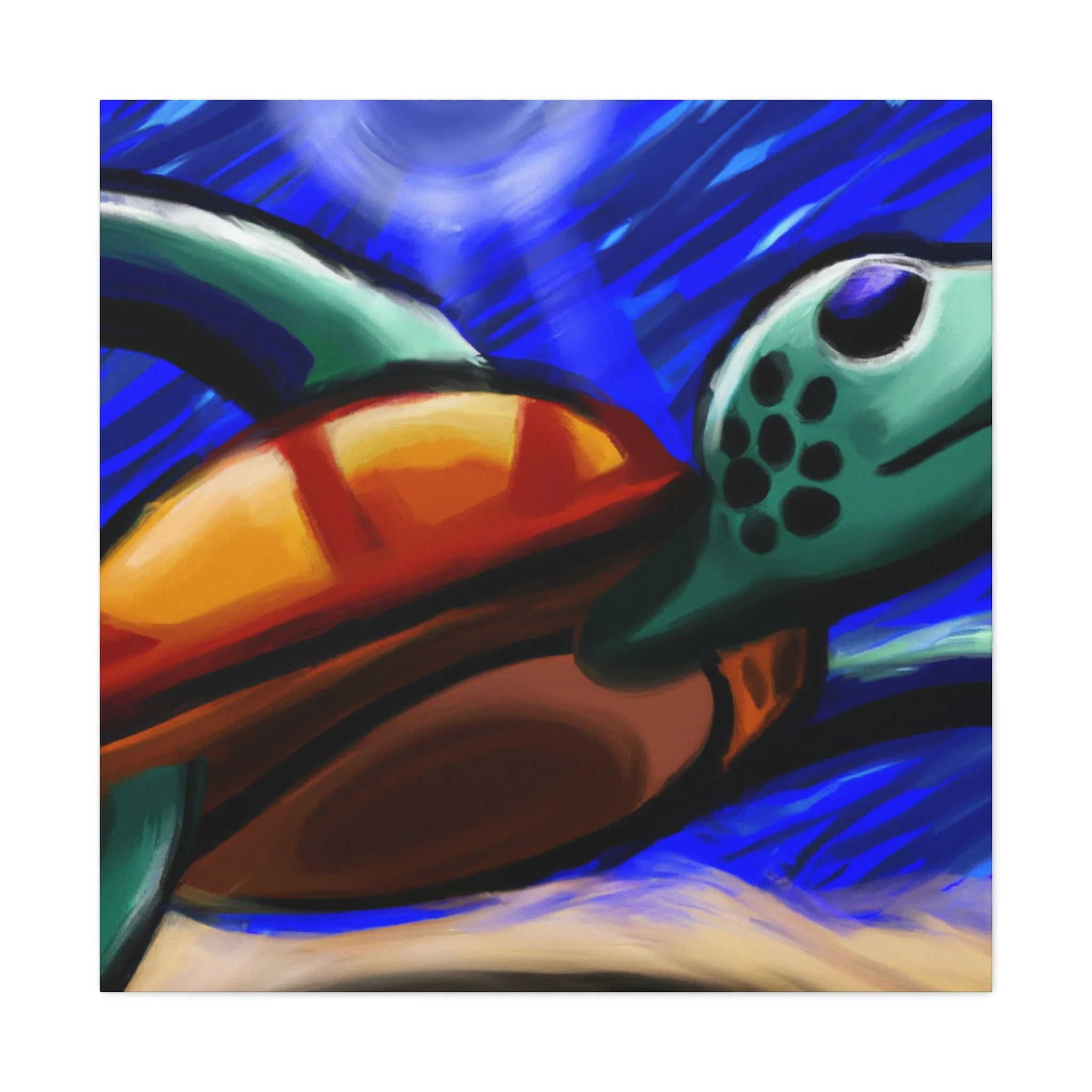 Sea Turtle Ascension. - Canvas - Walmart.com