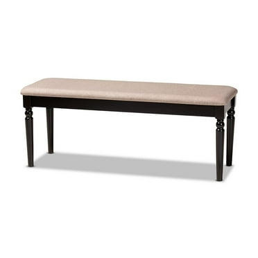 Corey Modern and Contemporary Grey Fabric Upholstered and Dark Brown ...