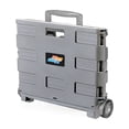 Pop & Load Collapsible Rolling Utility Cart, Plastic Pack-N-Roll Cart ...
