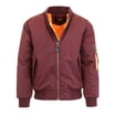 Men's Winter Heavyweight MA-1 Bomber Flight Jacket with Classic Orange ...