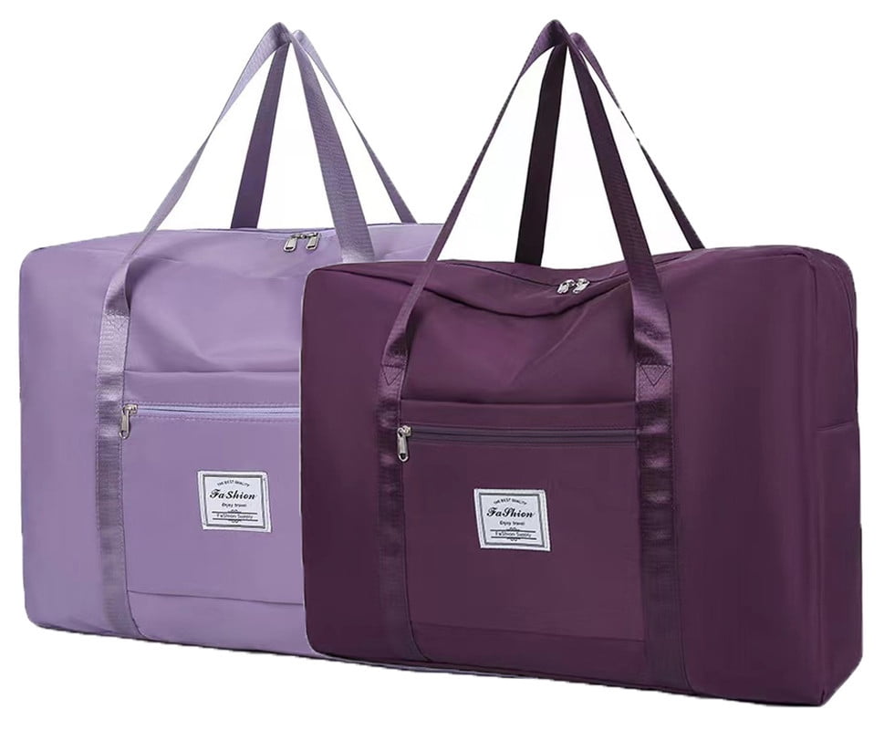 2 pack Large Capacity Travel Duffel Tote Bag，Waterproof Fold-able and ...