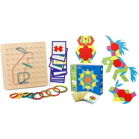 IGUOHAO Wooden Geoboard Mathematical Manipulative Material Array Block ...