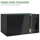 Amunrbrek Cat Litter Box Enclosure Furniture as End Side Table ...