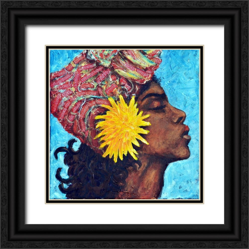 Jenner, Roya 20x20 Black Ornate Wood Framed with Double Matting Museum ...