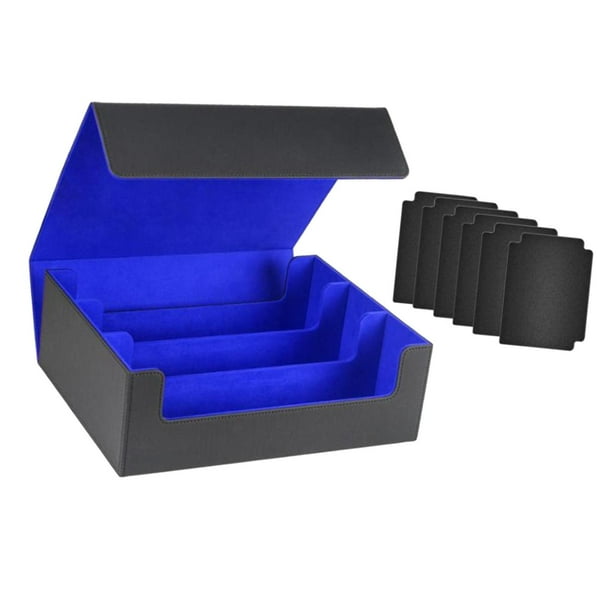 HILABEE Trading Card Deck Box Durable PU Leather Gathering Card Box ...