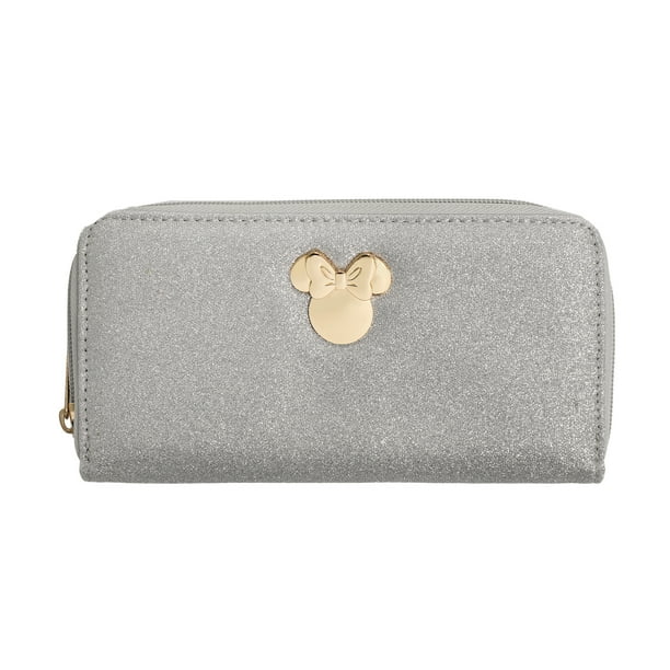 Minnie Mouse Silver Glitter Zip Wallet - Walmart.ca