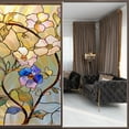 Frosted Glass Window Film Privacy Film Stained Glass Decals for Bathroom Shower Door Non ...